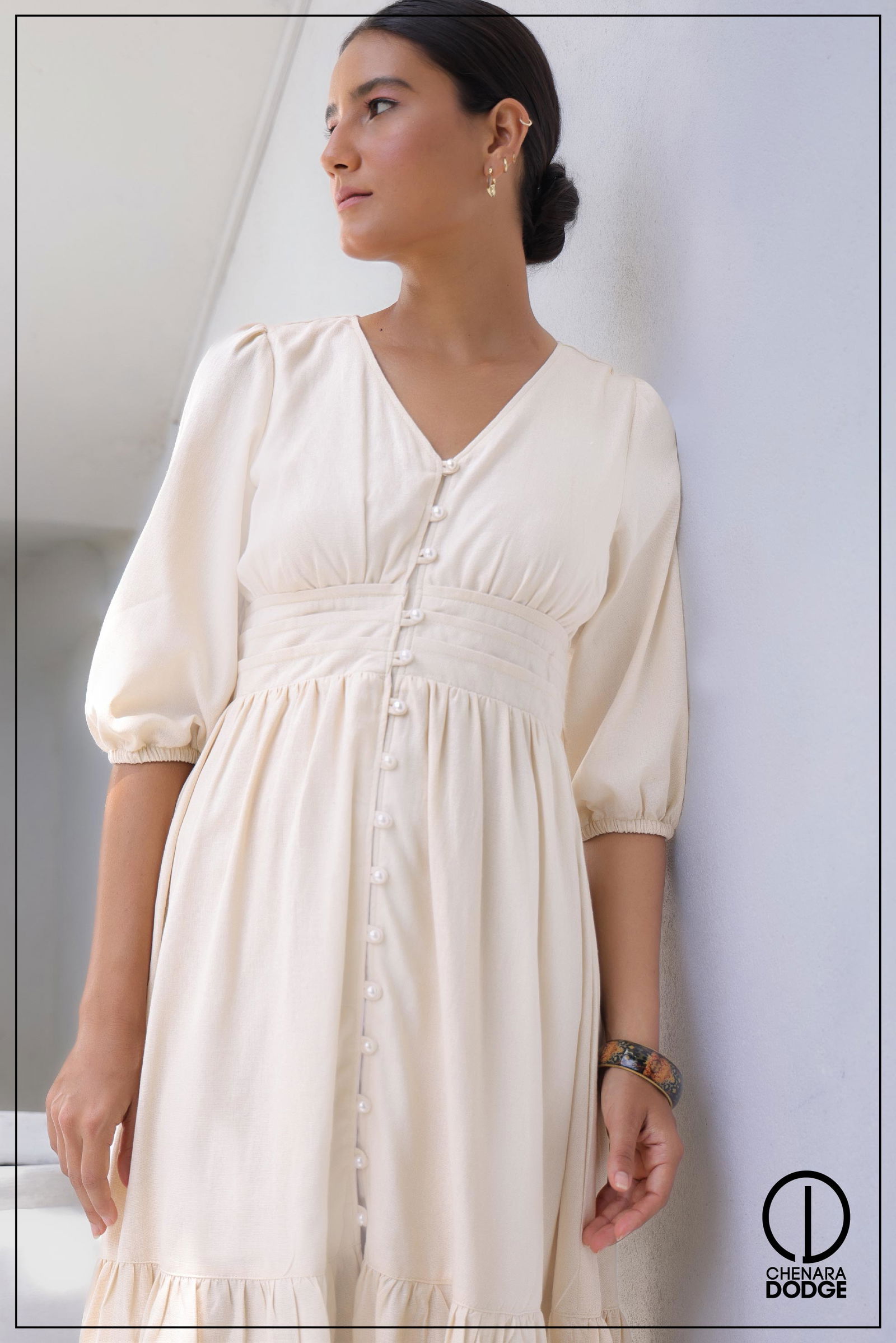 GRACE V-NECK MAXI DRESS